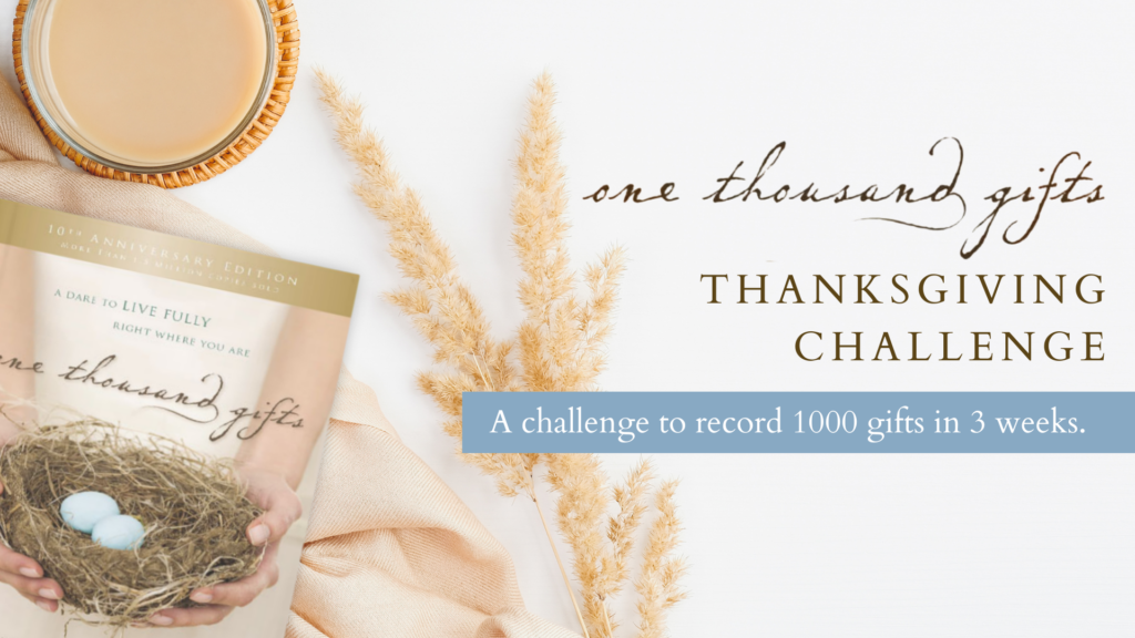 One Thousand Gifts Thanksgiving Challenge